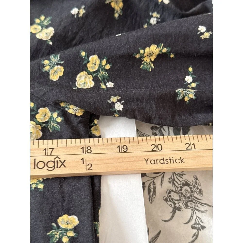 H&M | Dresses | Floral Print Prairie Cottage Core Dress Balloon Sleeves ...